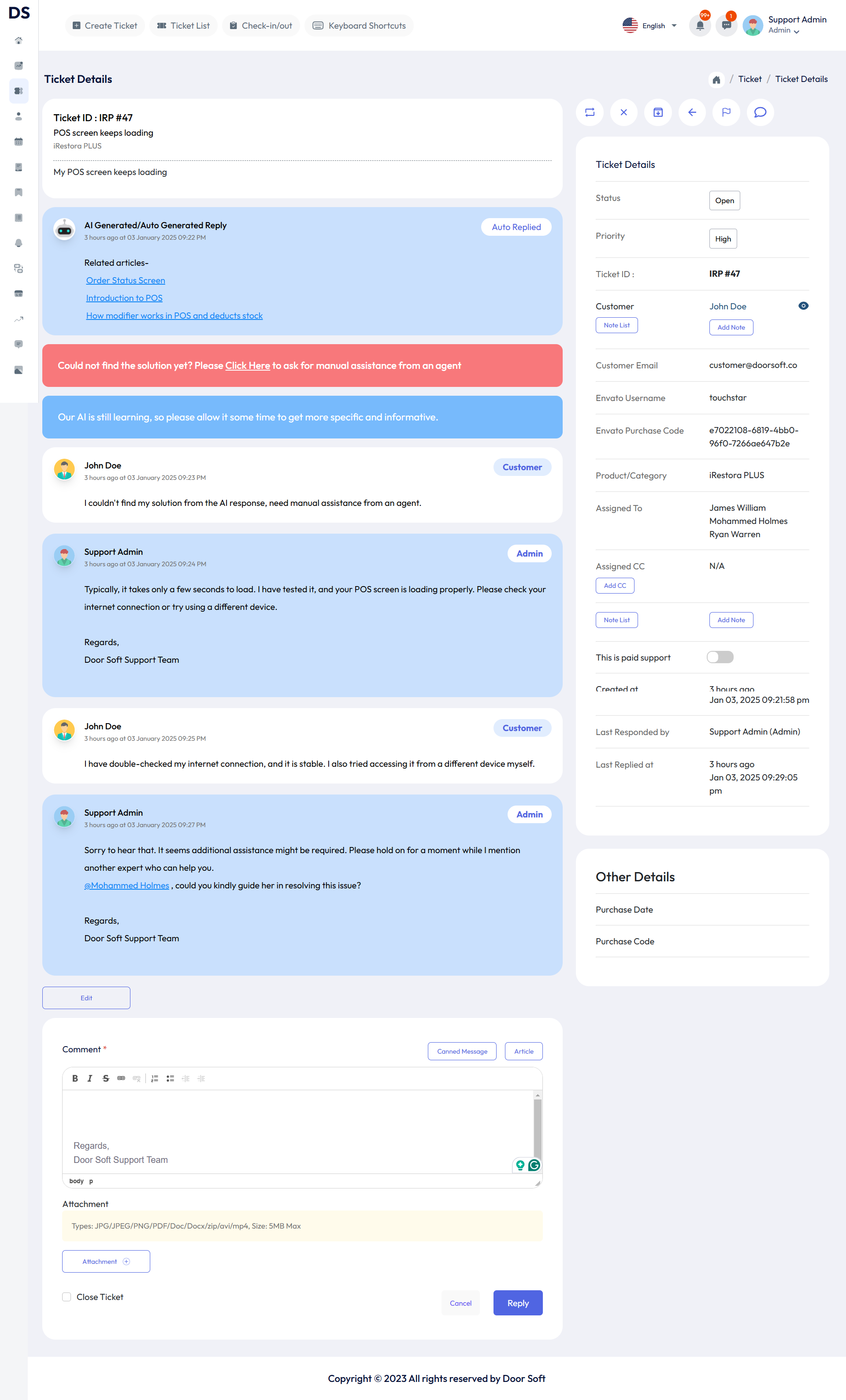 Quick Rabbit - AI Powered Support Ticketing with Knowledgebase and Live Chat by doorsoftxyz